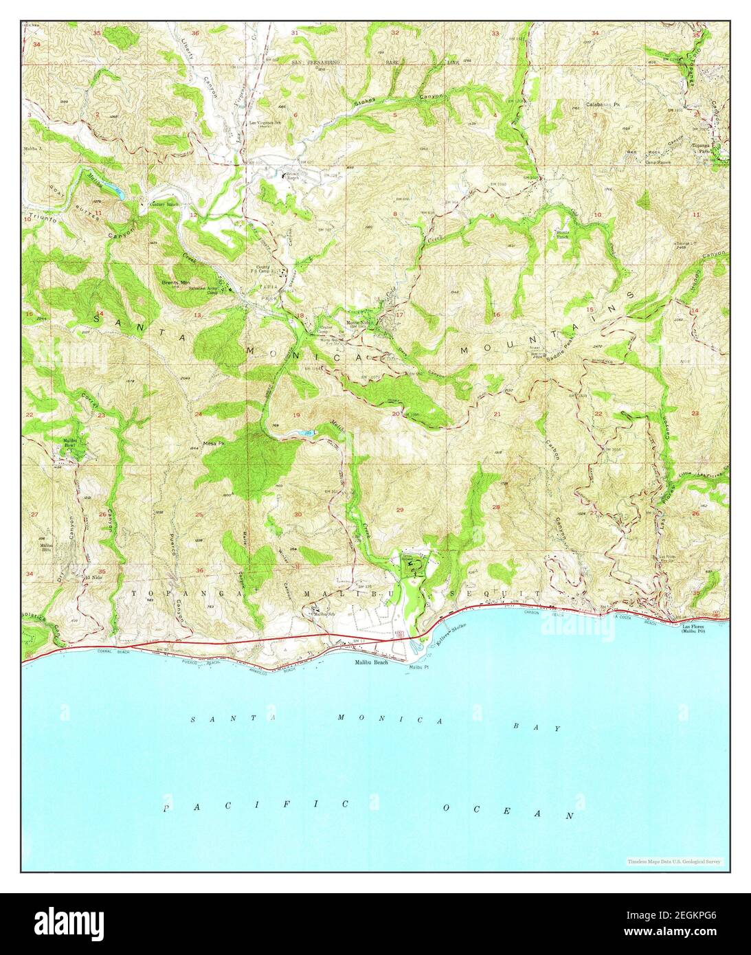 Malibu Beach California Map