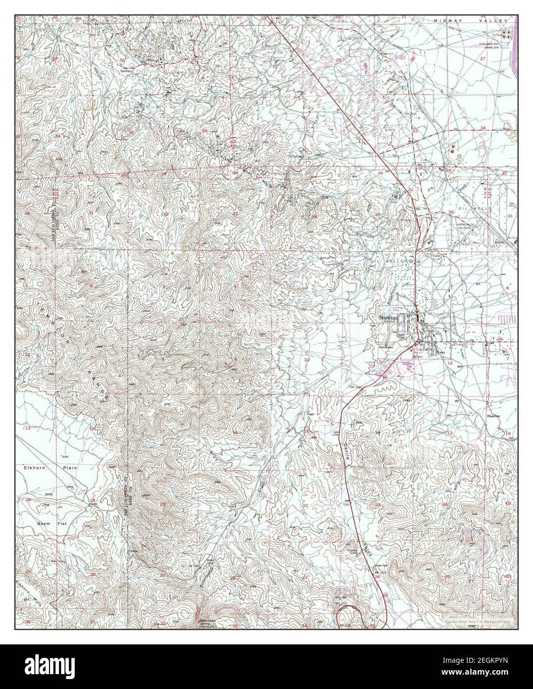 Maricopa, California, map 1950, 1:24000, United States of America by ...