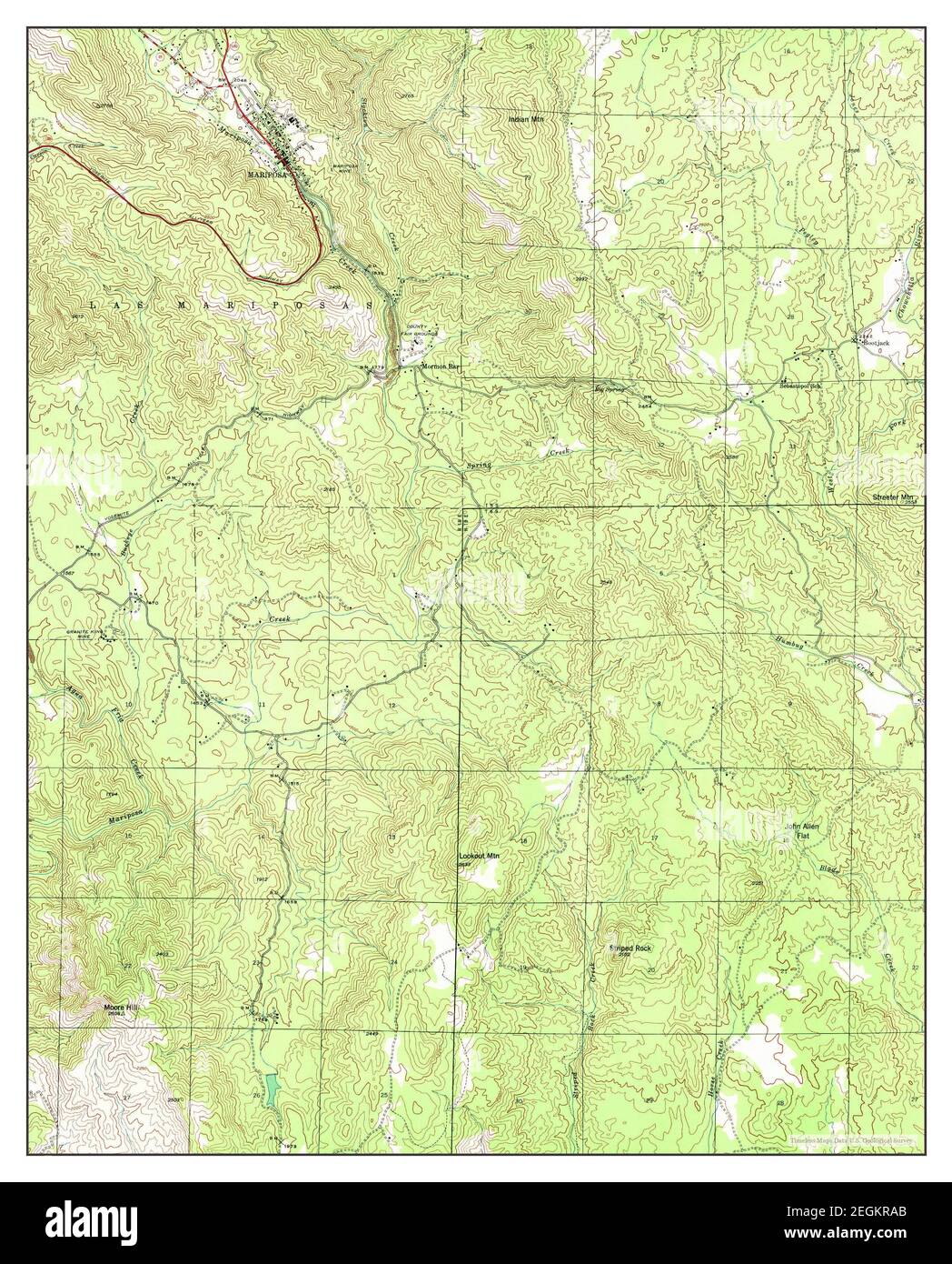 Mariposa, California, map 1947, 1:24000, United States of America by ...