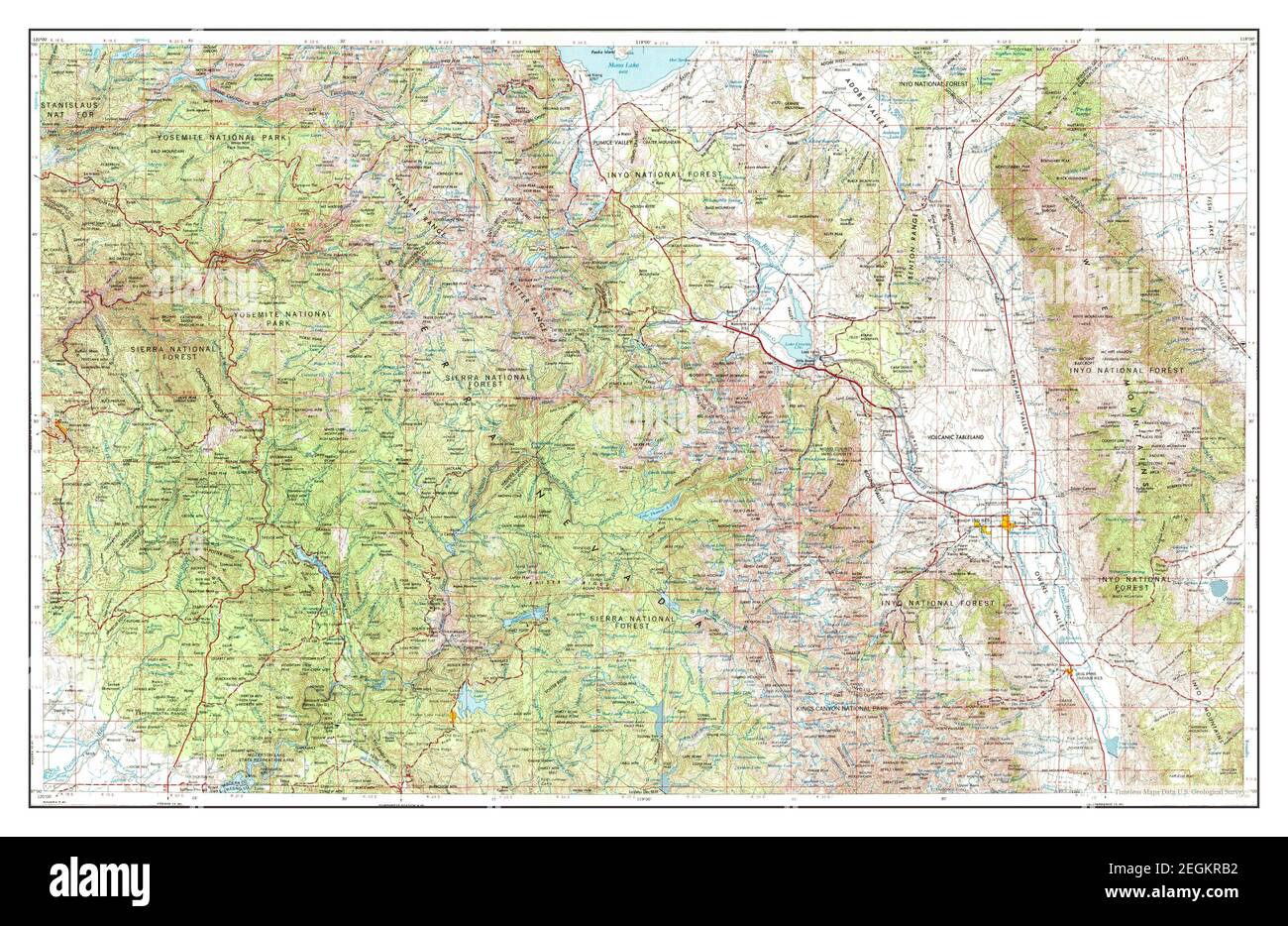 Mariposa, California, map 1957, 1:250000, United States of America by ...