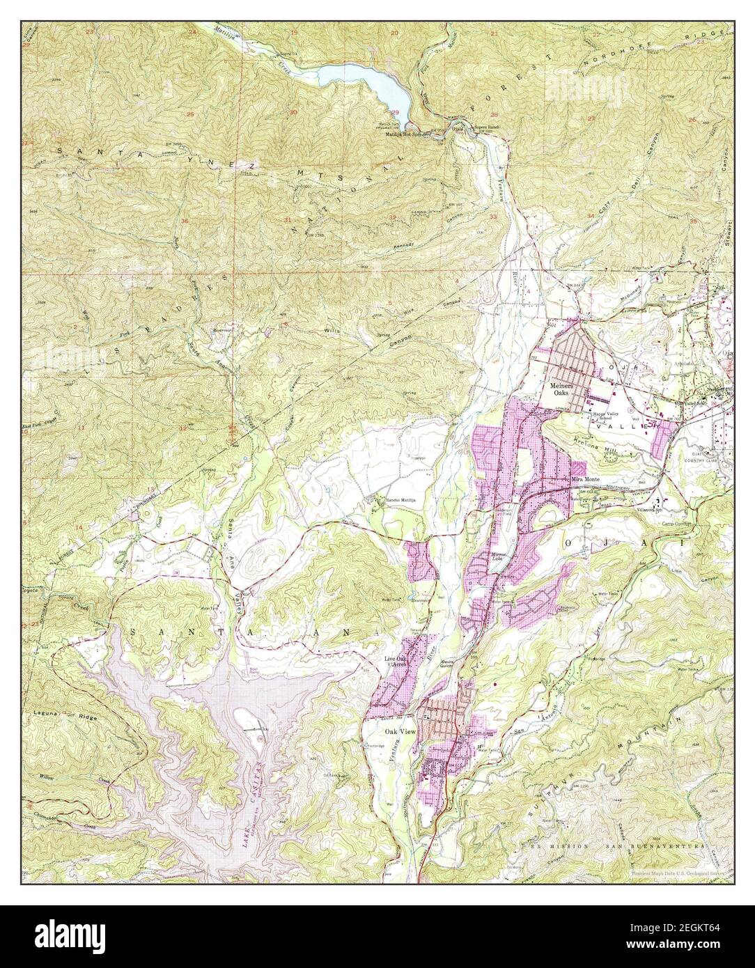 Matilija, California, map 1952, 1:24000, United States of America by ...