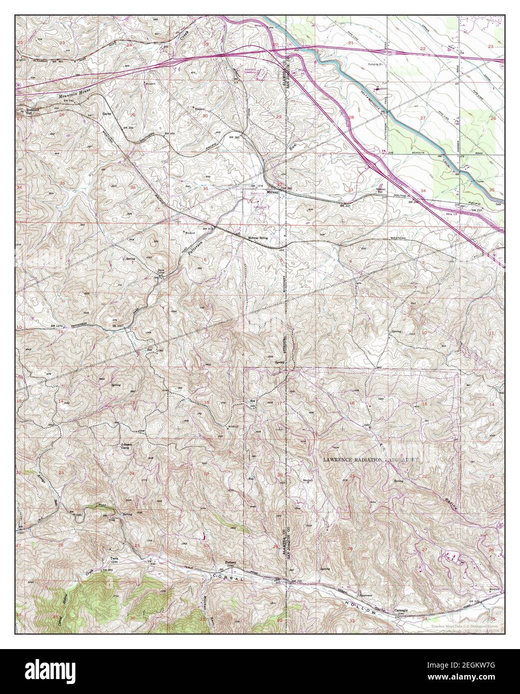 Midway, California, map 1953, 1:24000, United States of America by ...