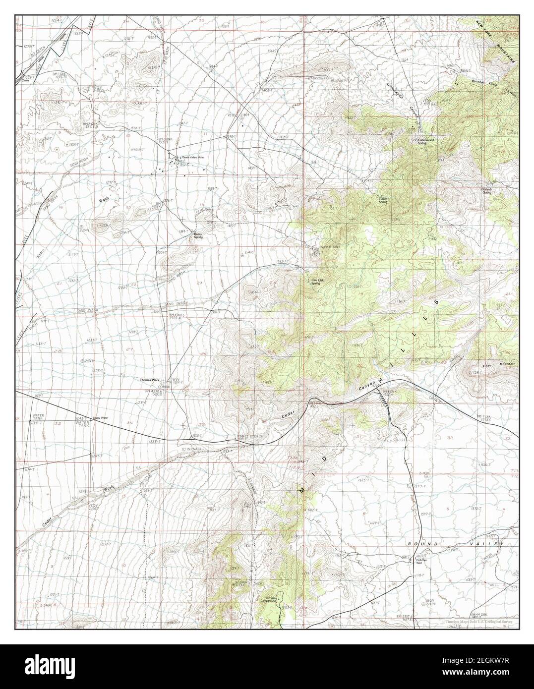 Mid Hills, California, map 1983, 1:24000, United States of America by ...