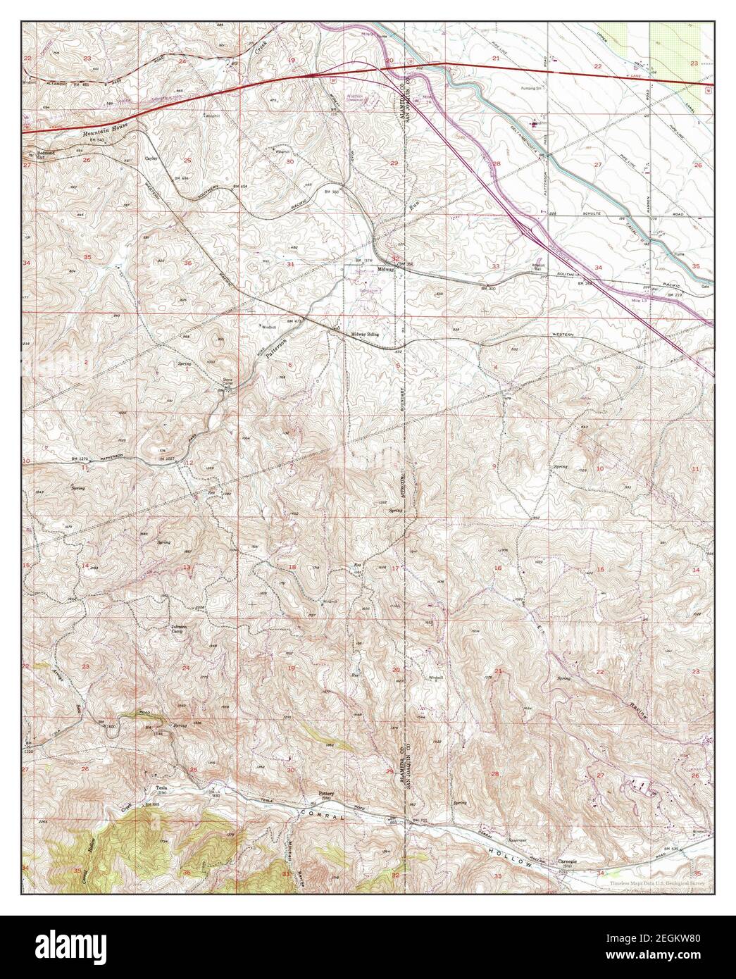 Midway, California, map 1953, 1:24000, United States of America by ...