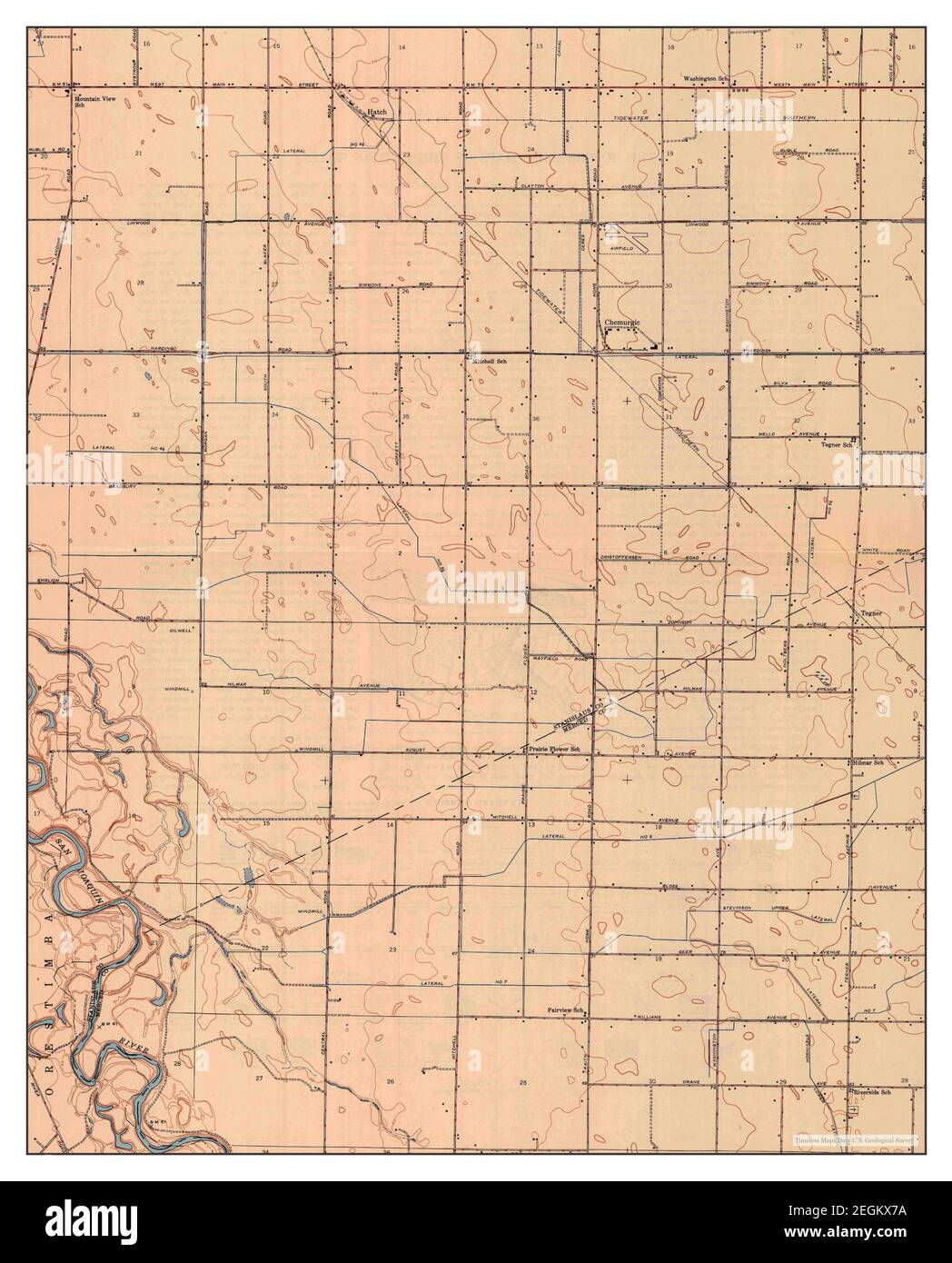 Mitchell School, California, map 1948, 1:24000, United States of ...