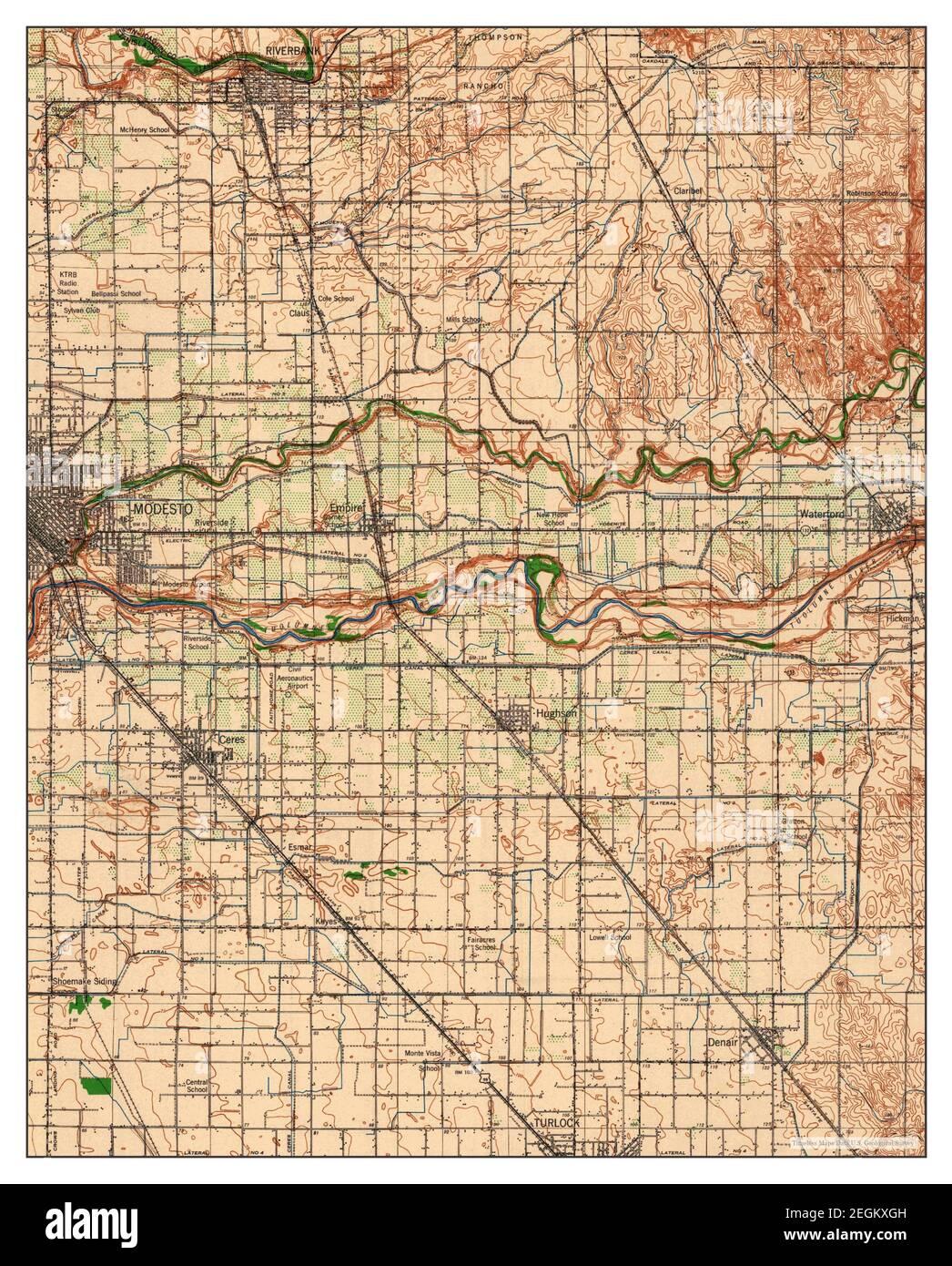 Modesto California Map High Resolution Stock Photography and Images - Alamy