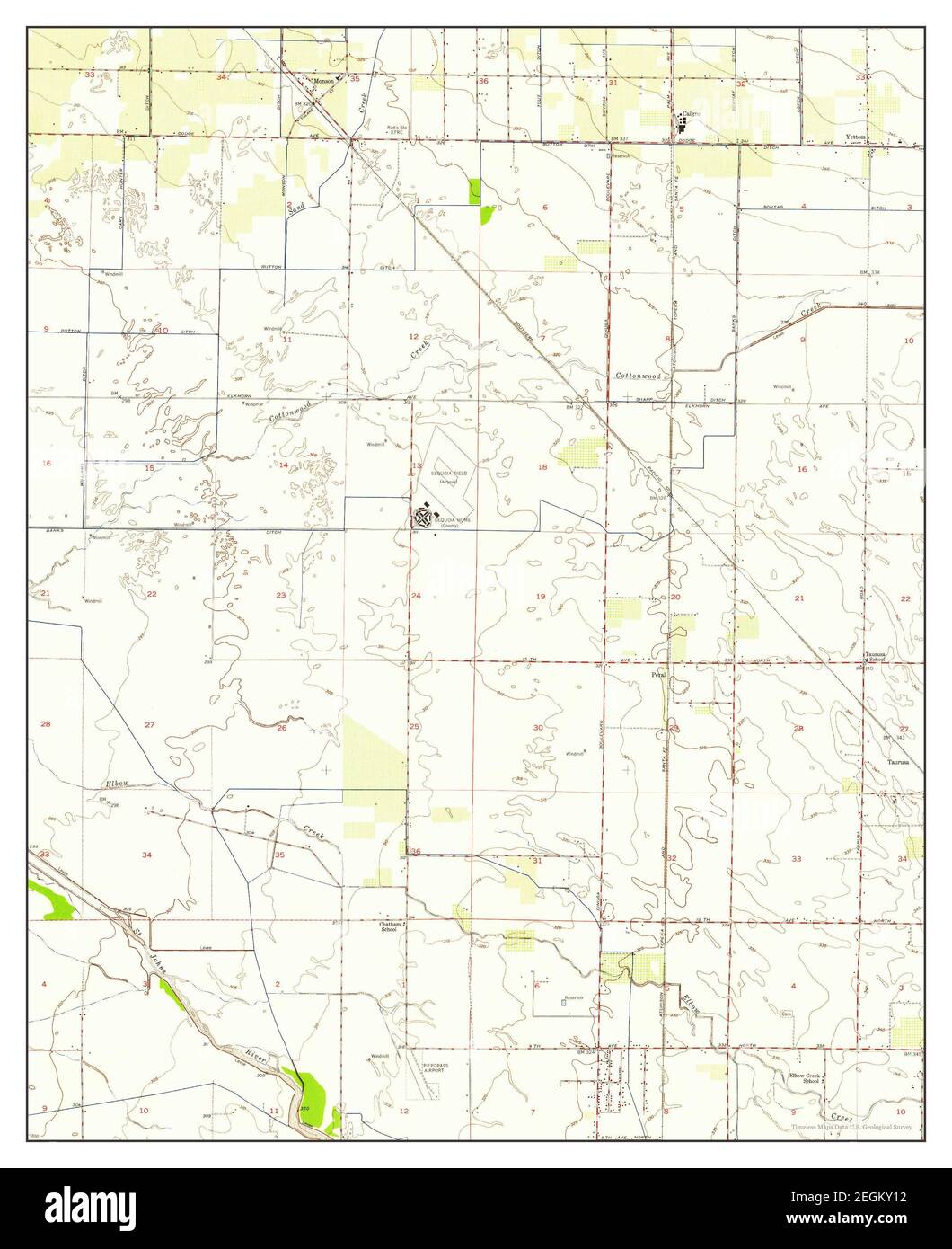 Monson, California, map 1949, 1:24000, United States of America by ...