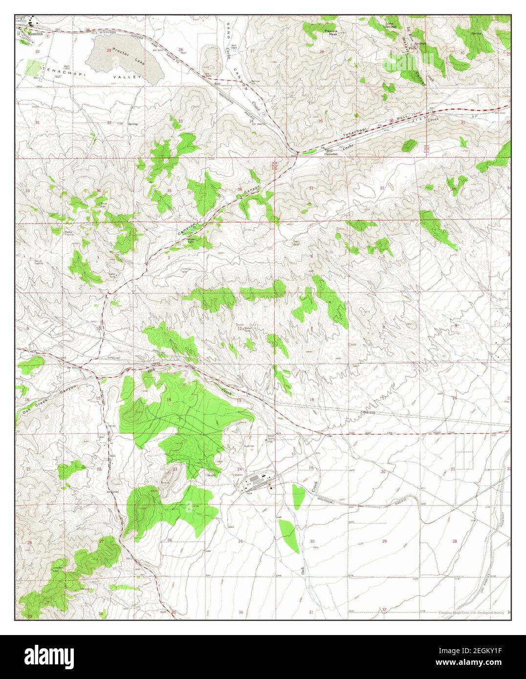 Monolith, California, map 1966, 1:24000, United States of America by ...