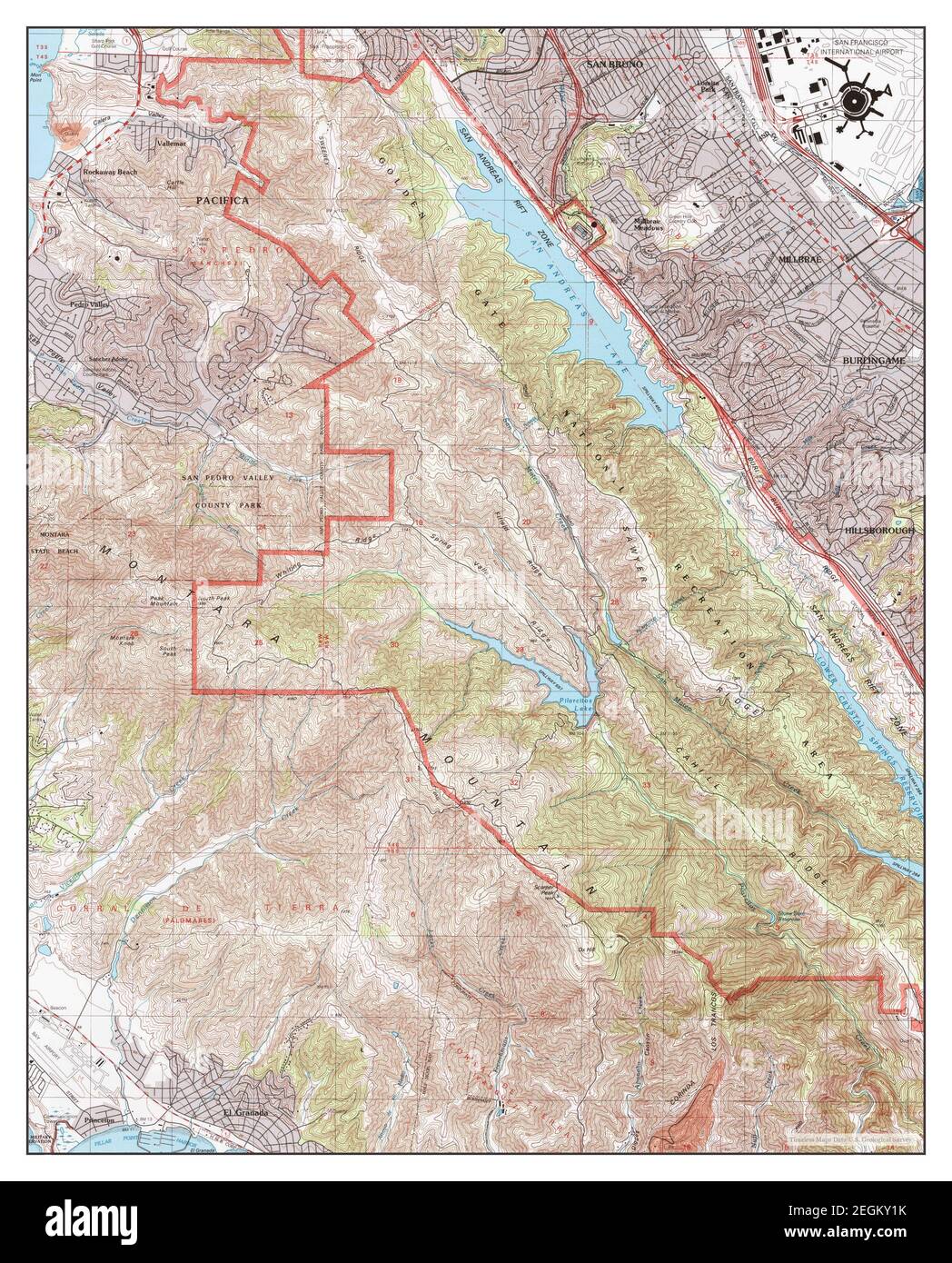 Montara Mountain, California, map 1997, 1:24000, United States of ...