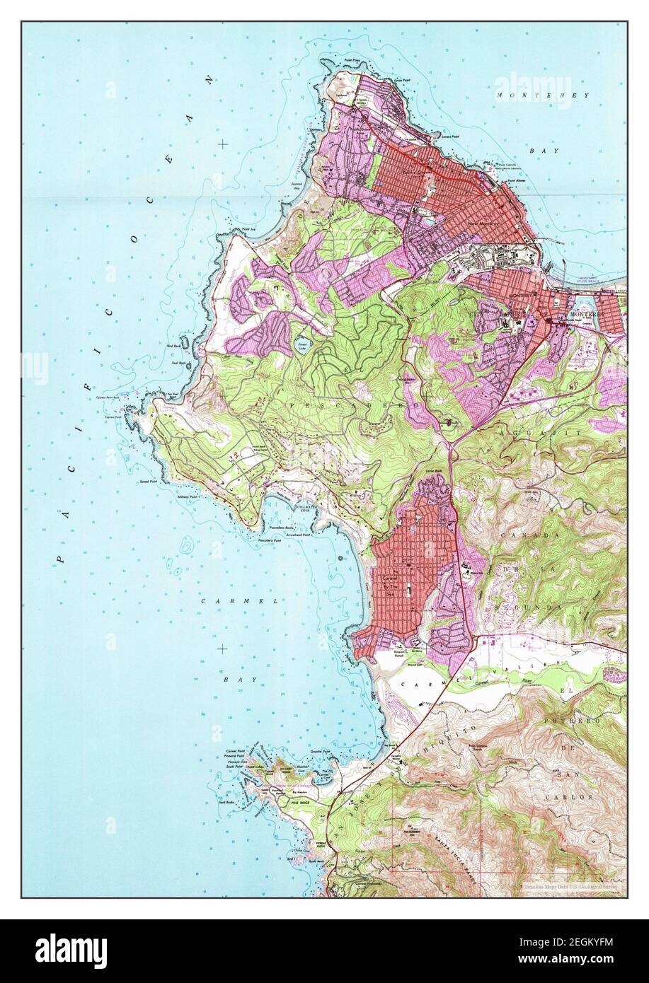 Monterey, California, map 1947, 1:24000, United States of America by ...