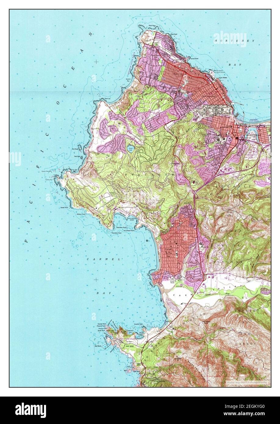 Monterey, California, map 1947, 1:24000, United States of America by ...
