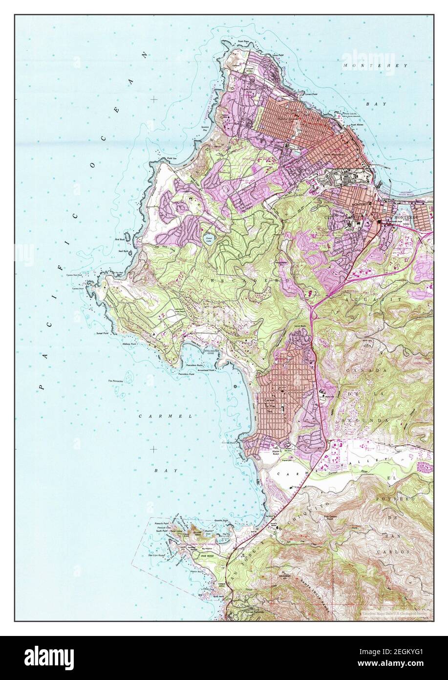 Monterey, California, map 1947, 1:24000, United States of America by ...
