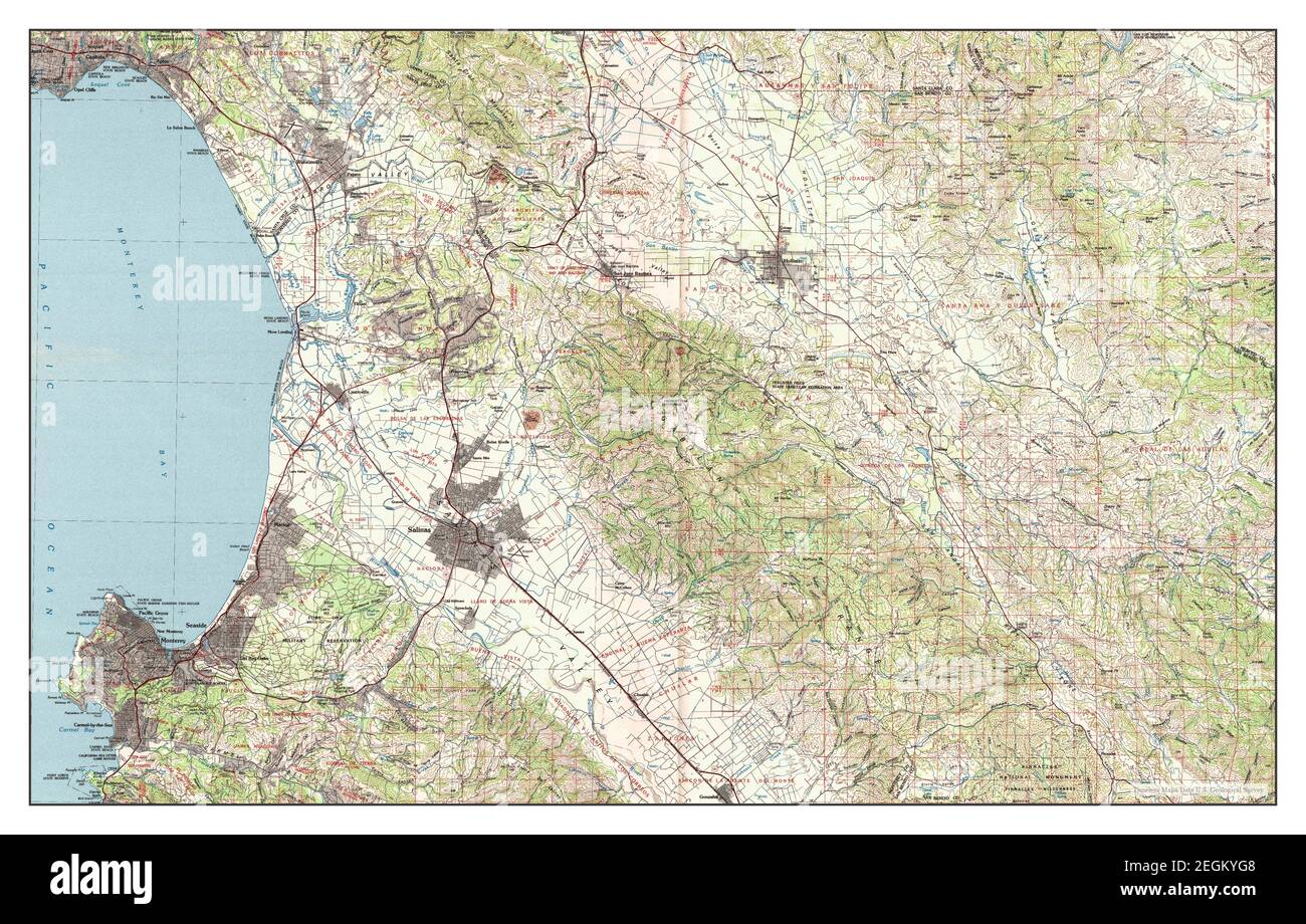 Monterey, California, map 1983, 1:100000, United States of America by ...