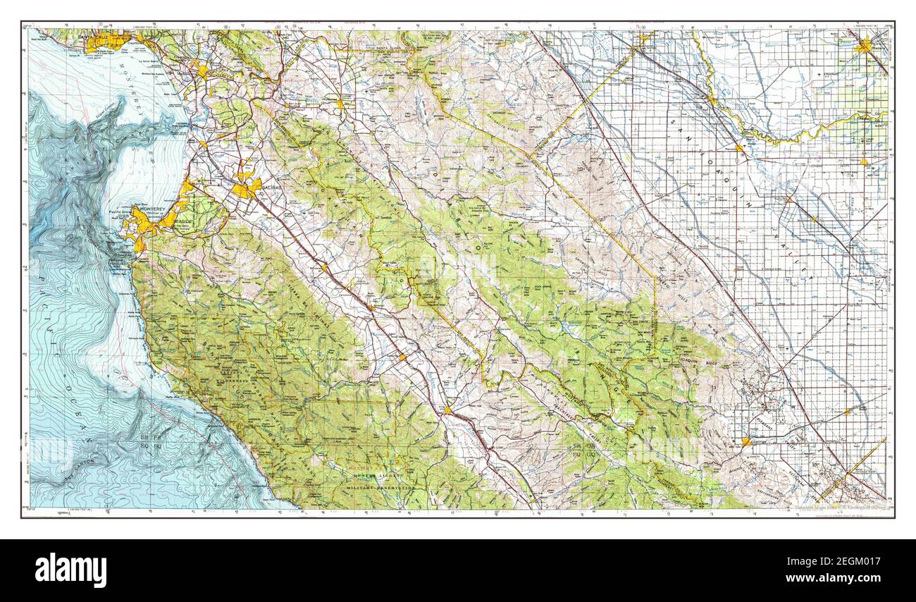 Monterey, California, map 1974, 1:250000, United States of America by ...