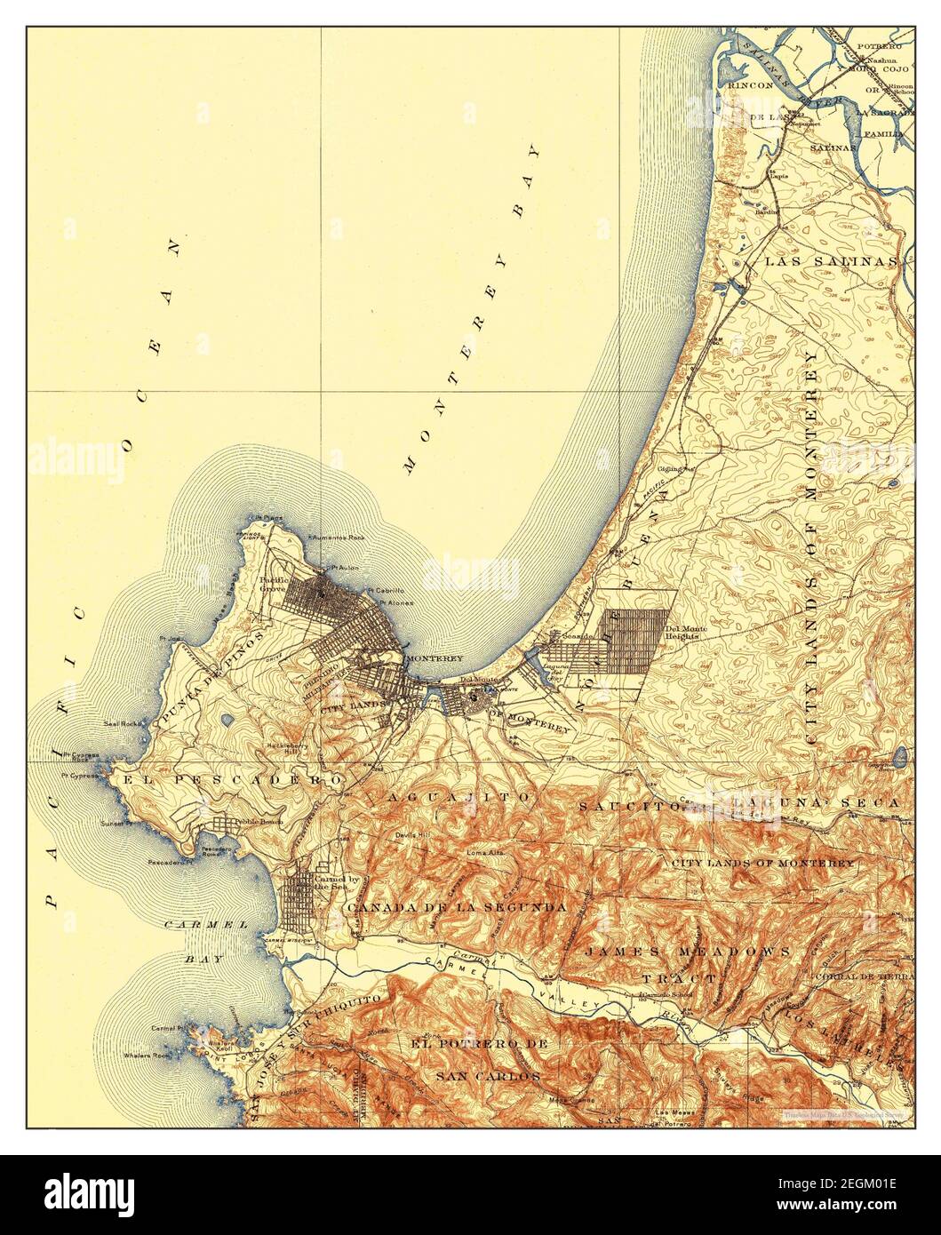 Monterey, California, map 1913, 1:62500, United States of America by ...