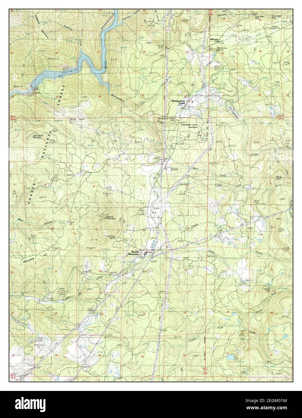 Montgomery Creek, California, map 1990, 1:24000, United States of ...