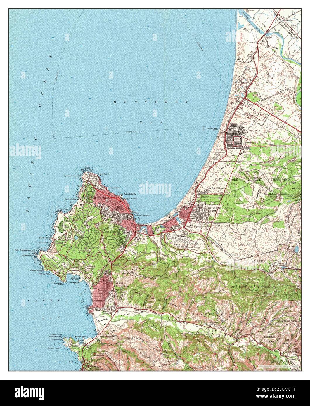 Monterey, California, map 1947, 1:62500, United States of America by ...