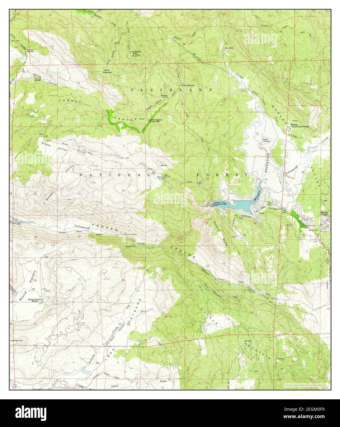 Morena Reservoir, California, map 1960, 1:24000, United States of ...