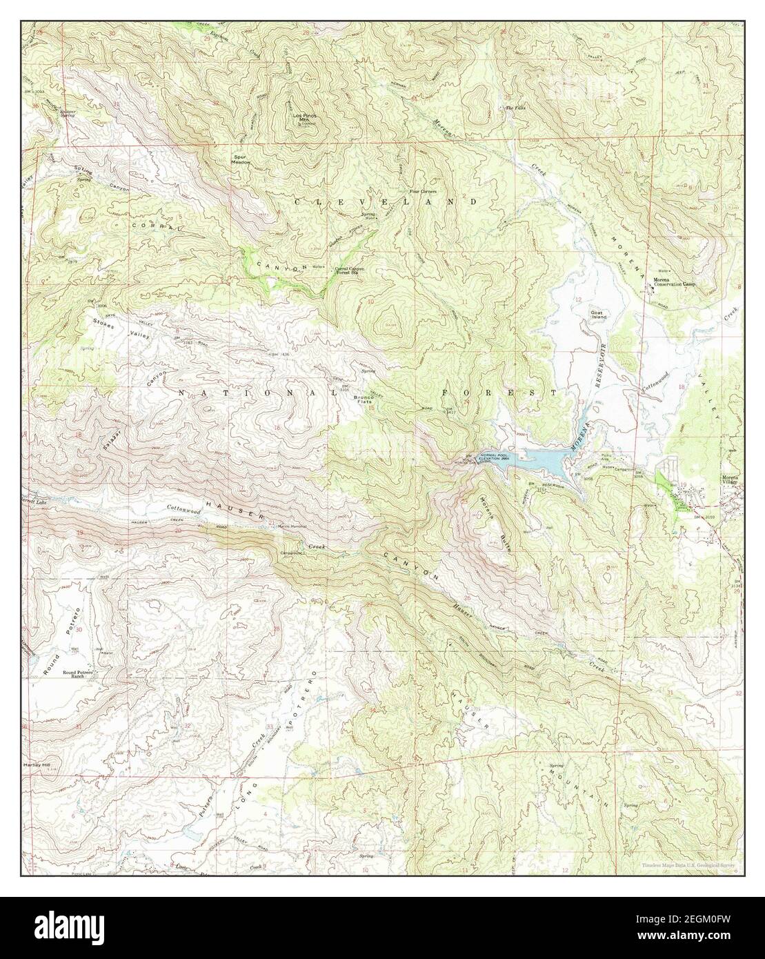 Morena Reservoir, California, map 1960, 1:24000, United States of ...