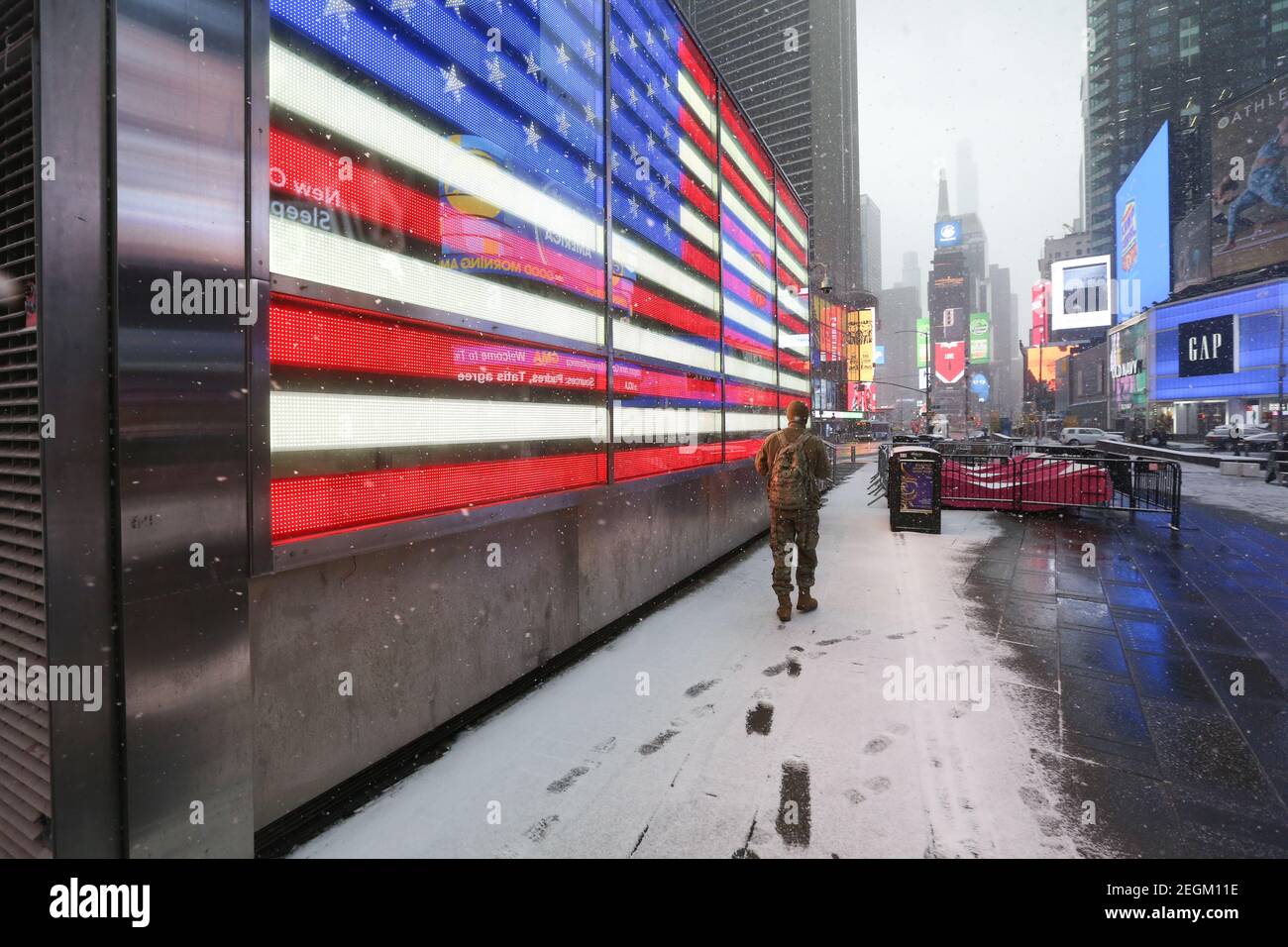 New york city snow flag hi-res stock photography and images - Alamy