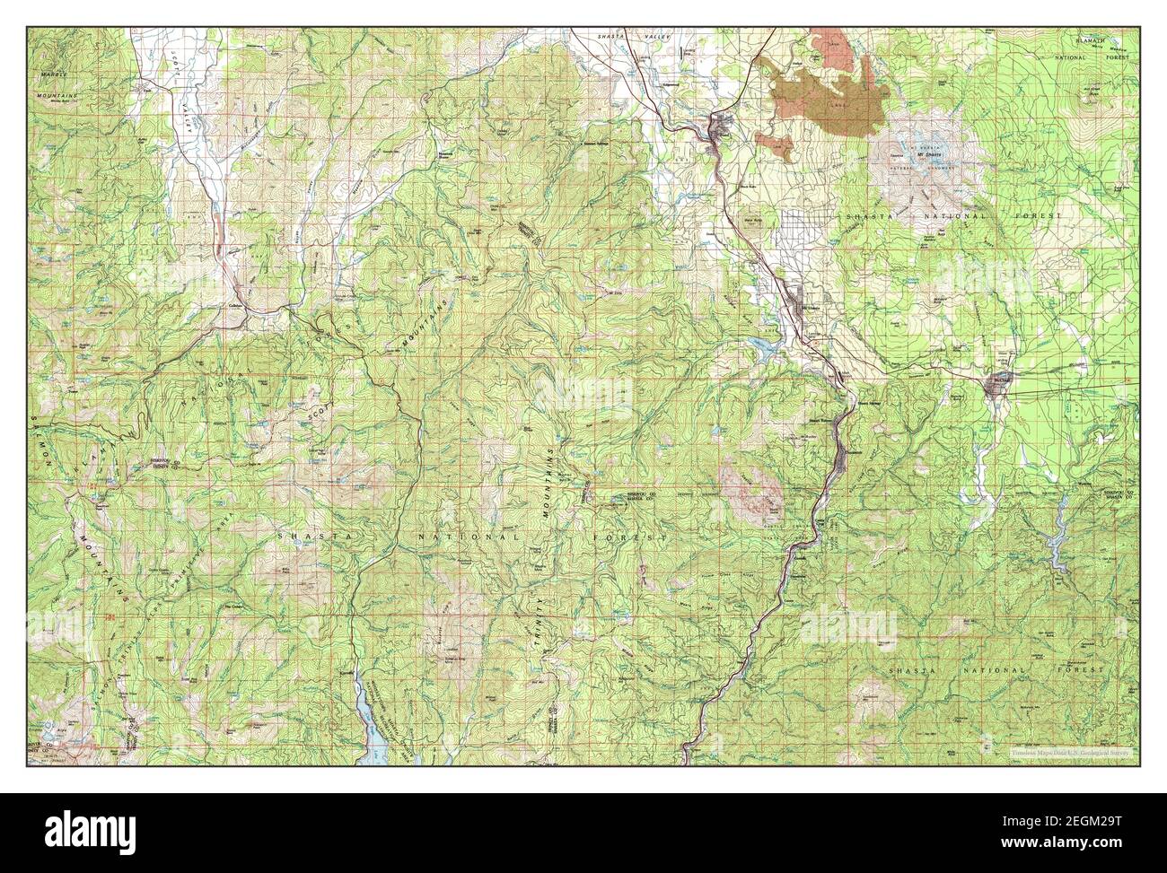 Mount shasta map Cut Out Stock Images & Pictures - Alamy