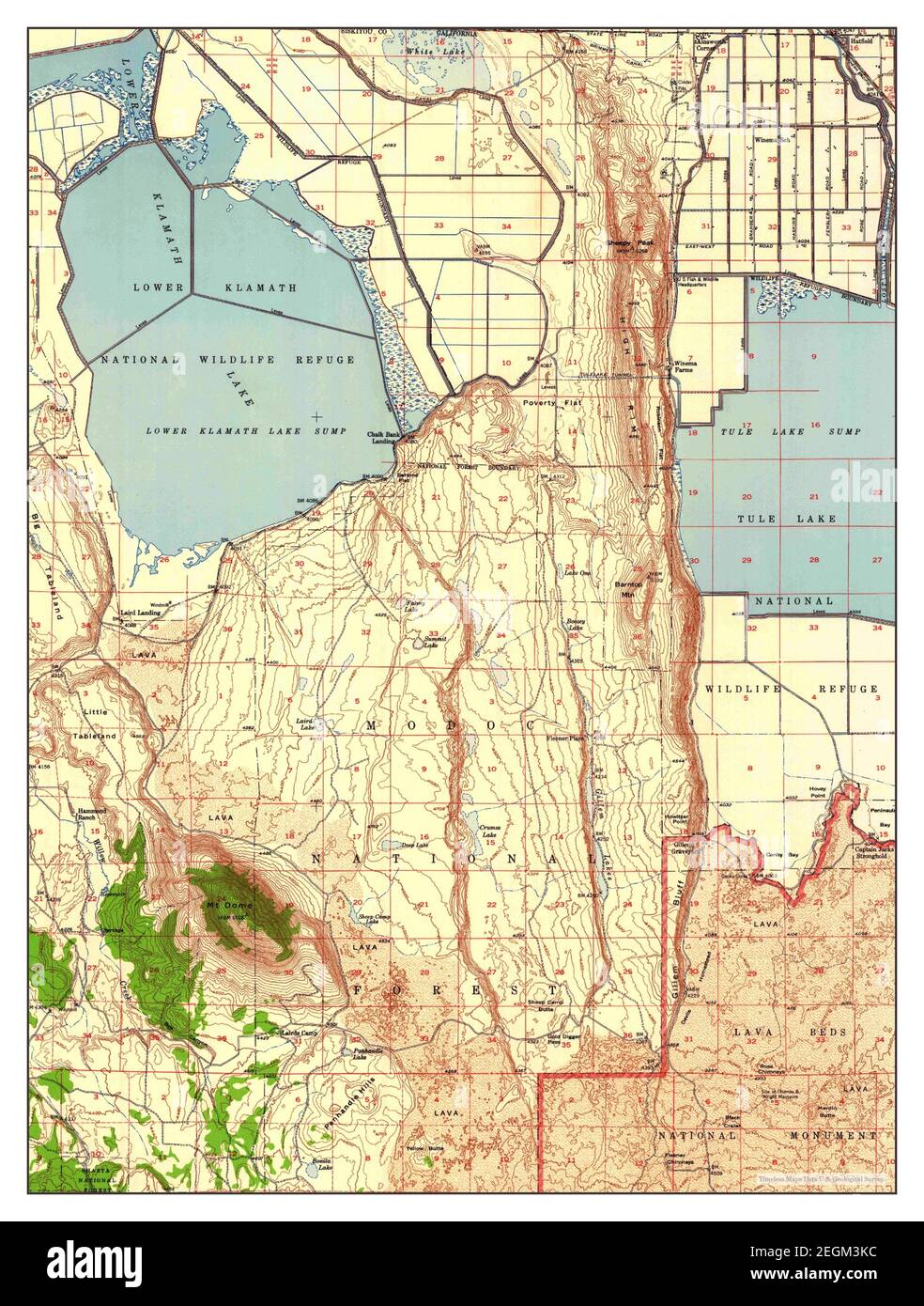 Mt Dome, California, map 1950, 1:62500, United States of America by ...