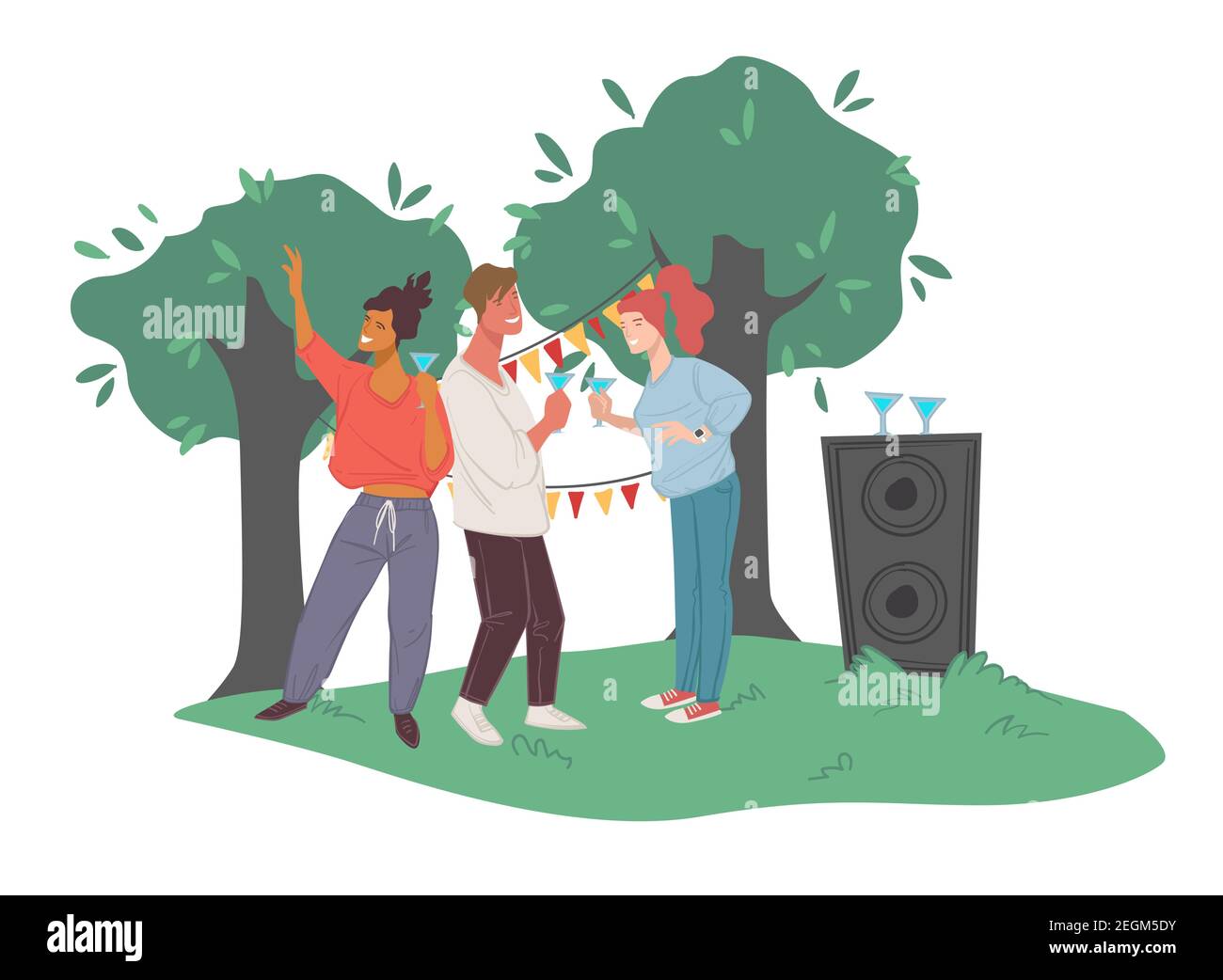 Girl eating toast Stock Vector Images - Alamy