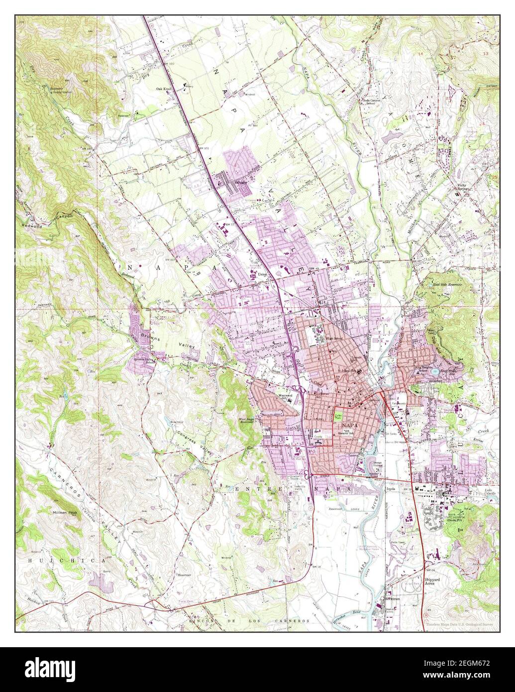 Napa county map hi-res stock photography and images - Alamy
