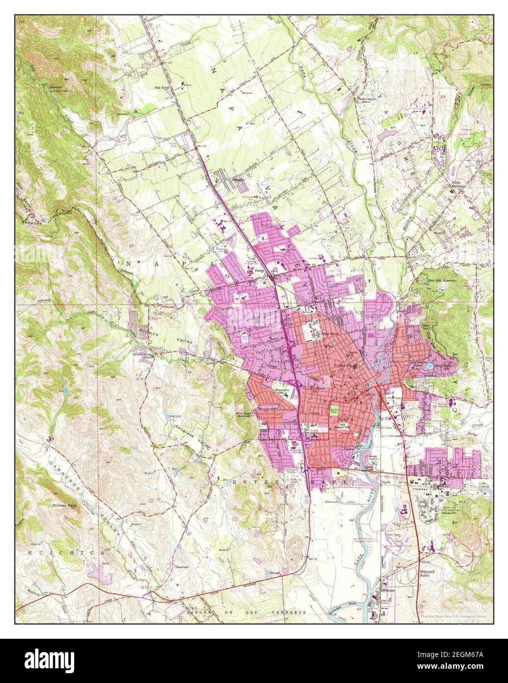 Napa county map hi-res stock photography and images - Alamy