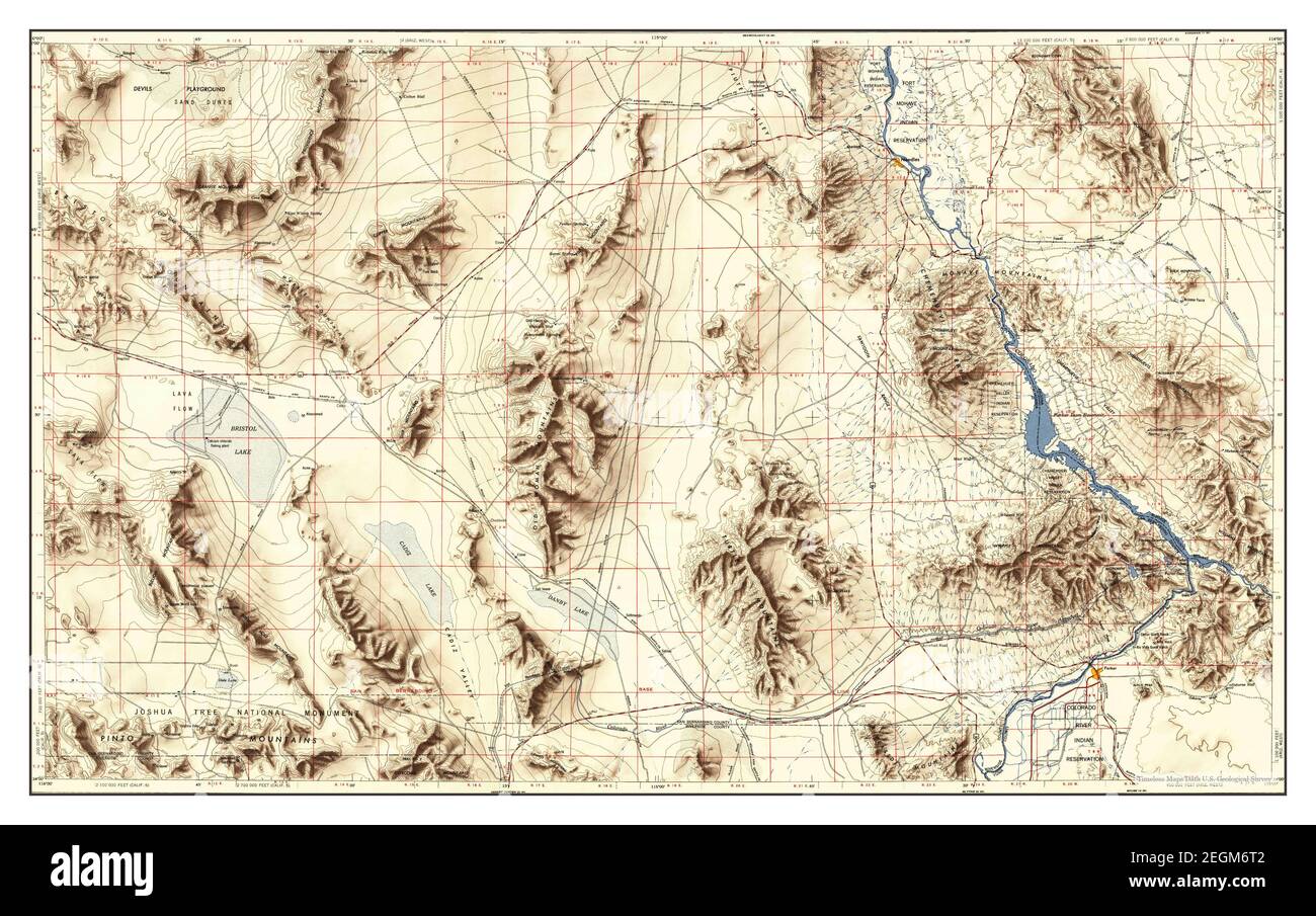 Needles, California, map 1956, 1:250000, United States of America by ...