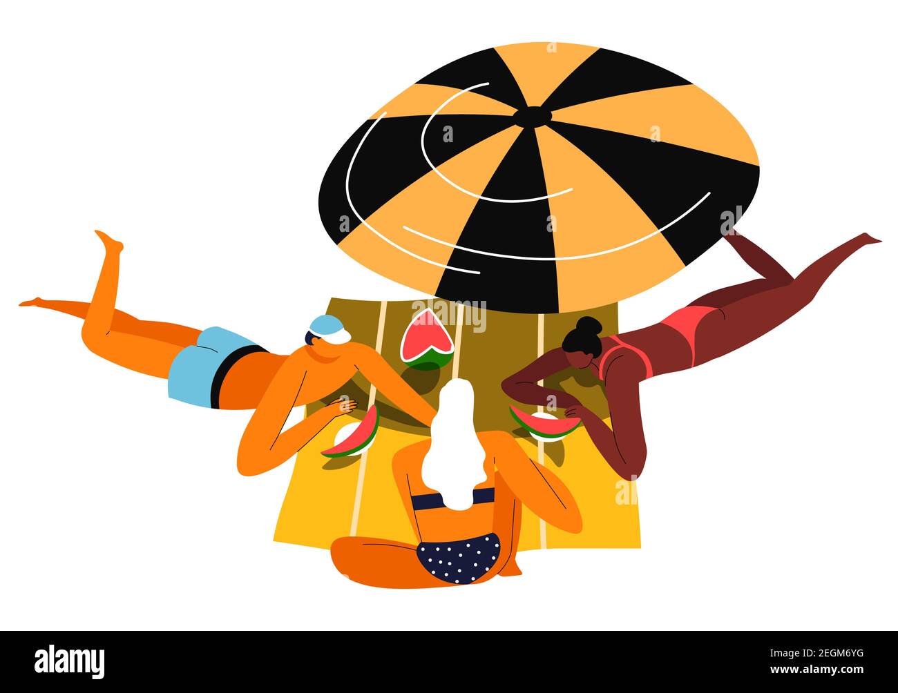 Man woman relax beach Cut Out Stock Images & Pictures - Alamy