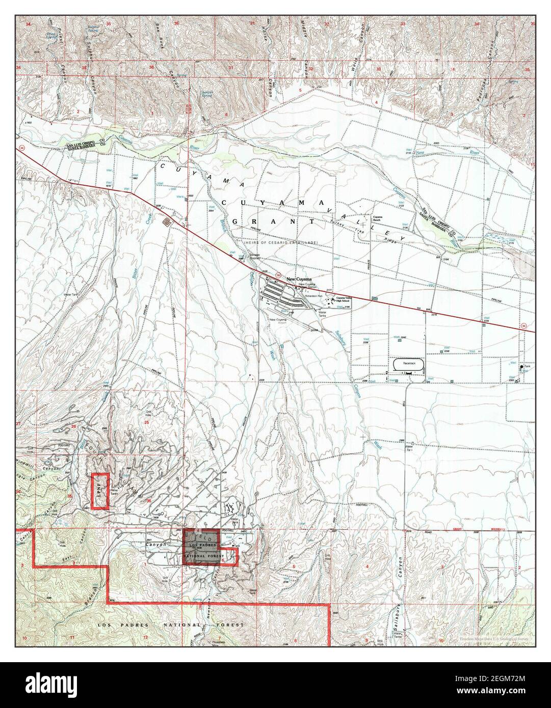 New Cuyama, California, map 1995, 1:24000, United States of America by ...