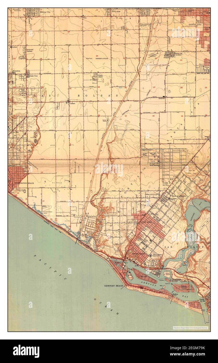Newport beach map hi-res stock photography and images - Alamy
