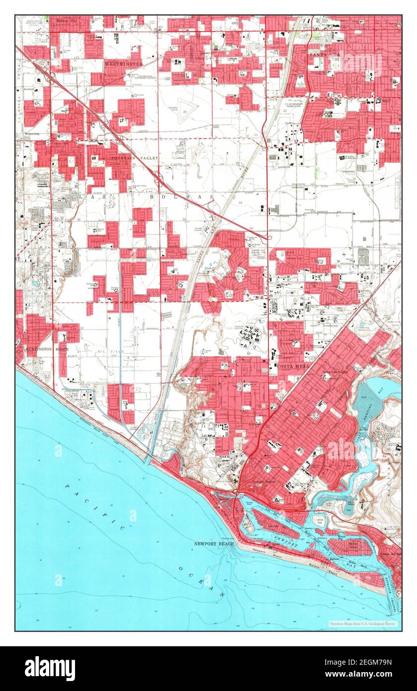 Newport beach map hi-res stock photography and images - Alamy