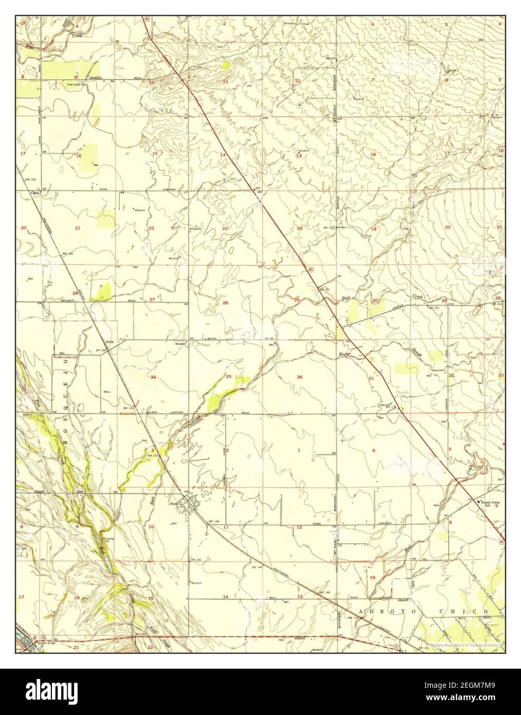 Nord, California, map 1951, 1:24000, United States of America by ...
