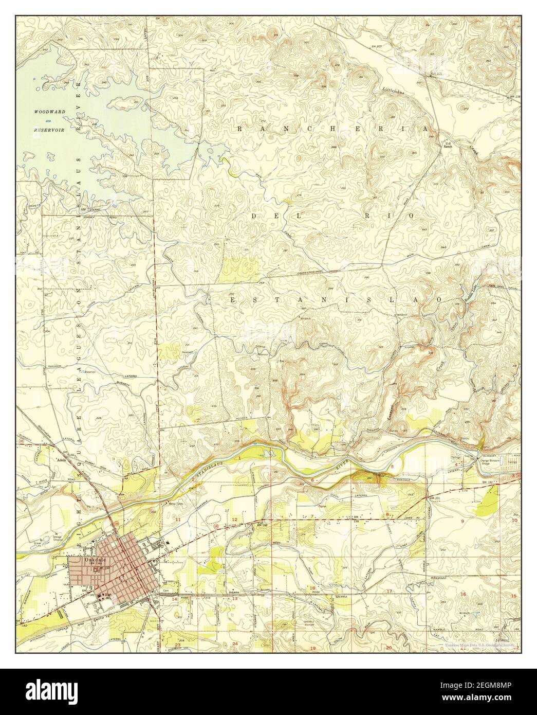 Map of oakdale hi-res stock photography and images - Alamy