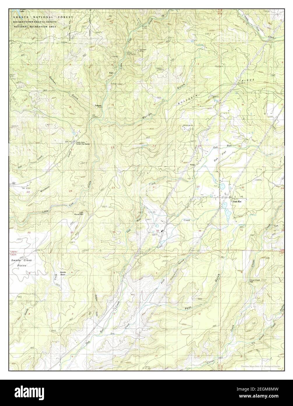Oak Run, California, map 1985, 1:24000, United States of America by ...