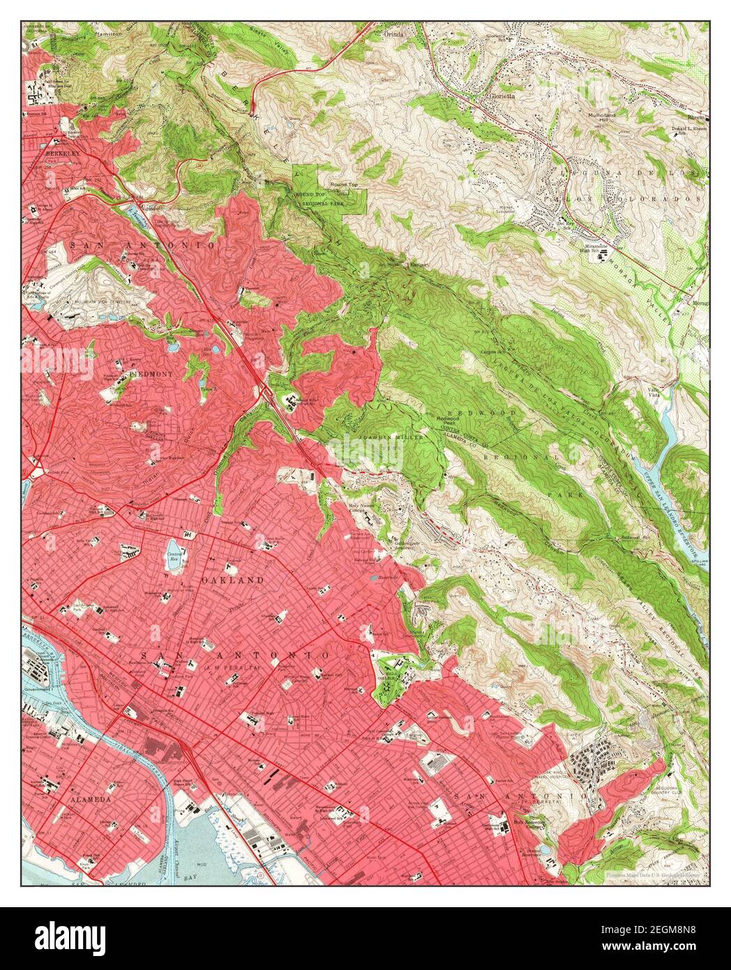 Oakland East, California, map 1959, 1:24000, United States of America ...