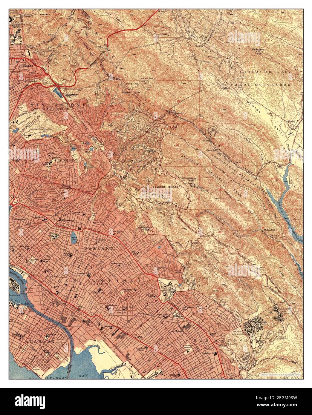 Oakland East, California, map 1947, 1:24000, United States of America ...