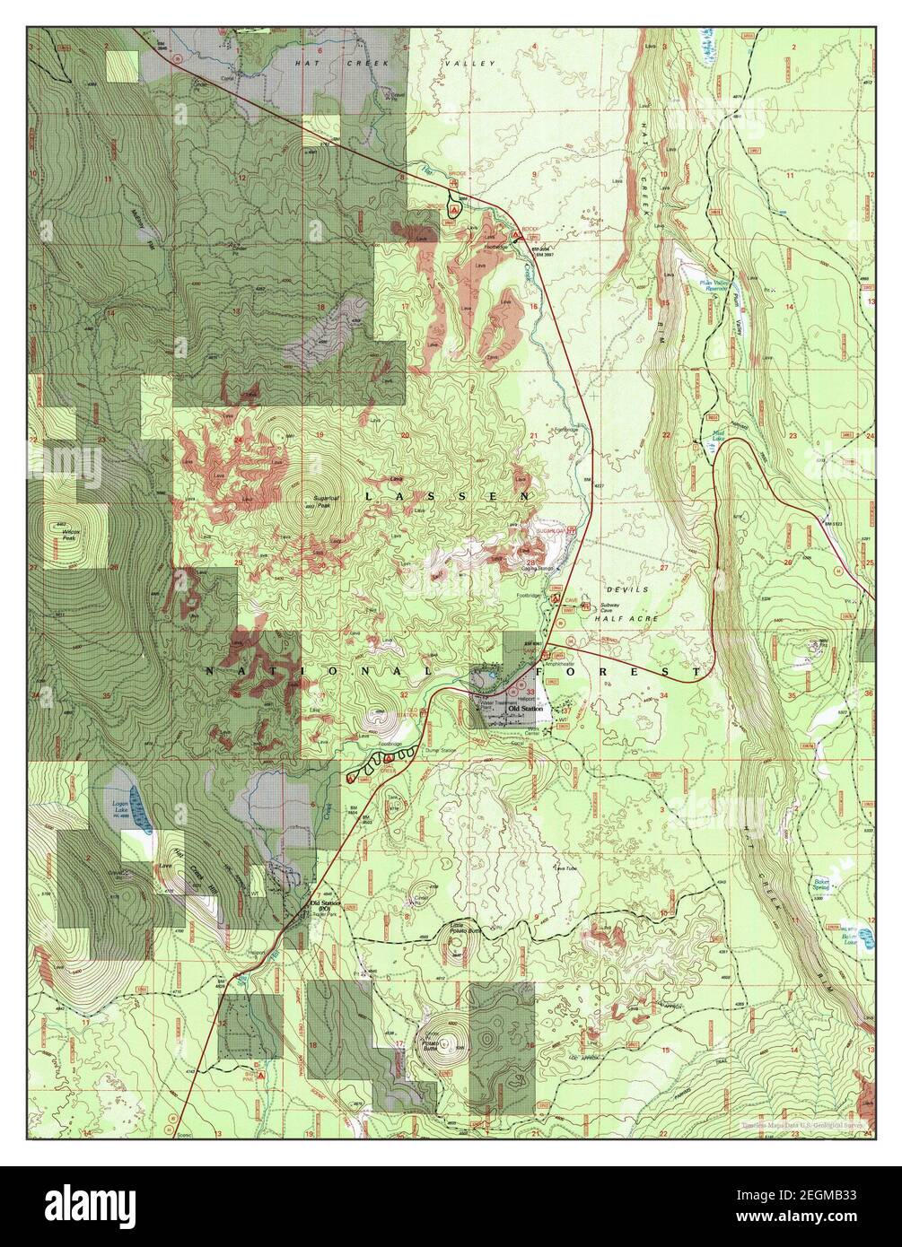 Old Station, California, map 1995, 1:24000, United States of America by ...