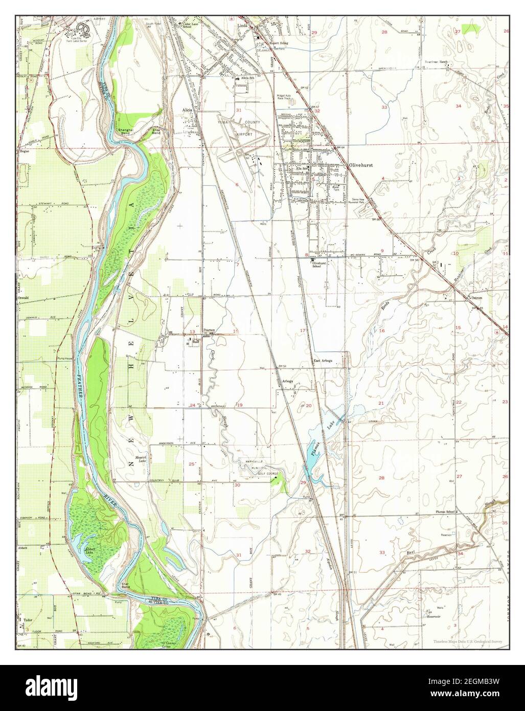Olivehurst, California, map 1952, 1:24000, United States of America by ...