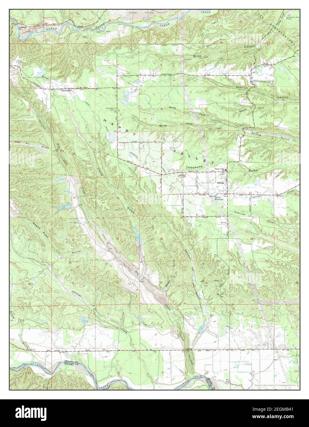 Olinda, California, map 1964, 1:24000, United States of America by ...