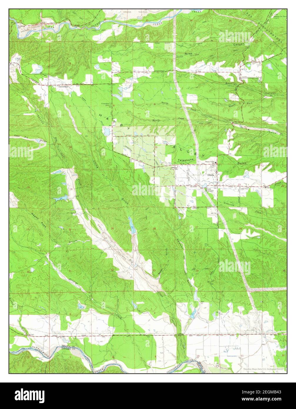Olinda, California, map 1964, 1:24000, United States of America by ...