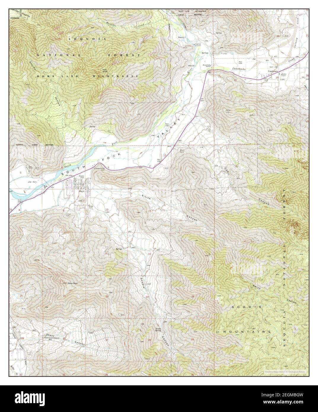 Onyx, California, map 1972, 1:24000, United States of America by ...
