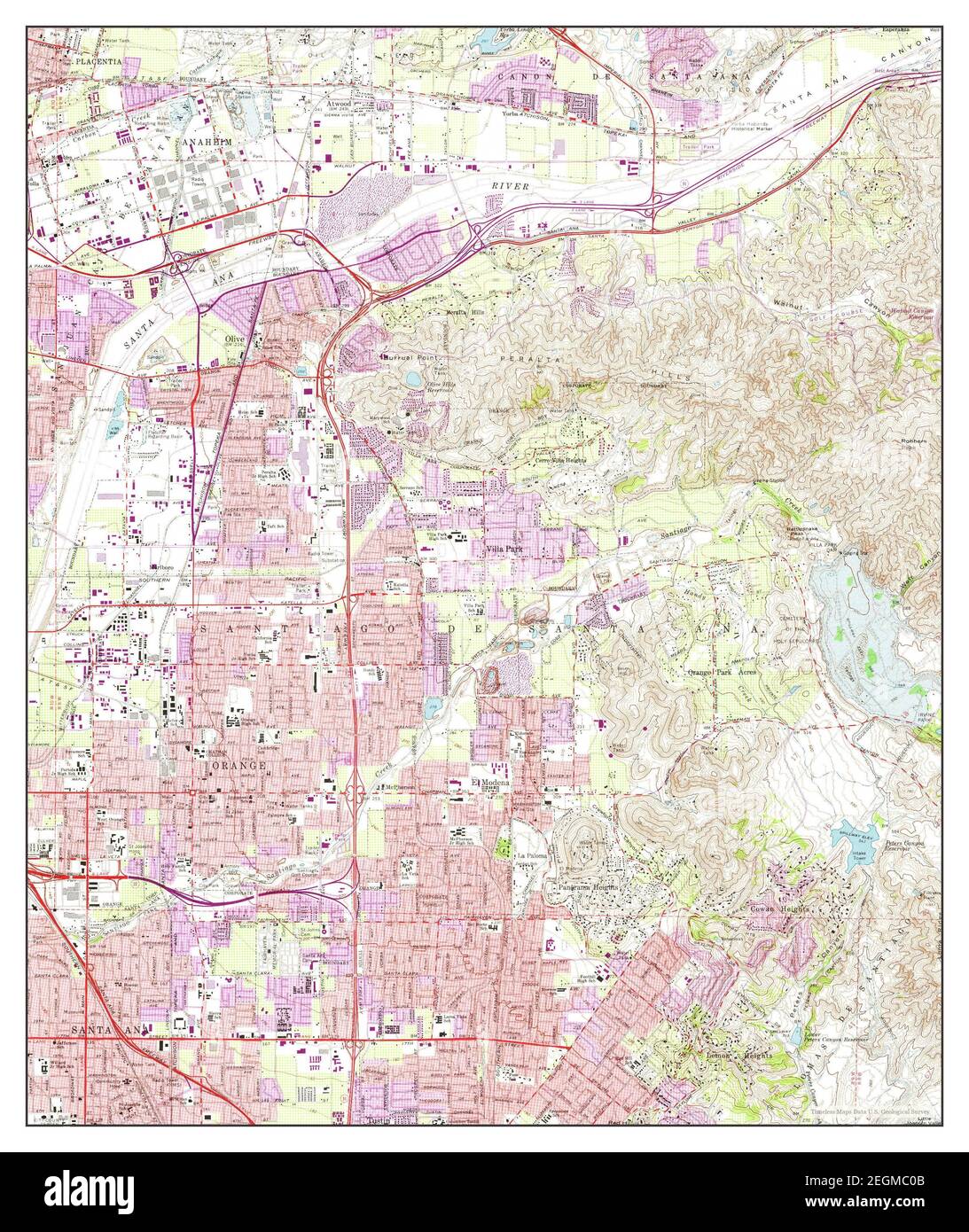 Orange, California, map 1964, 1:24000, United States of America by ...