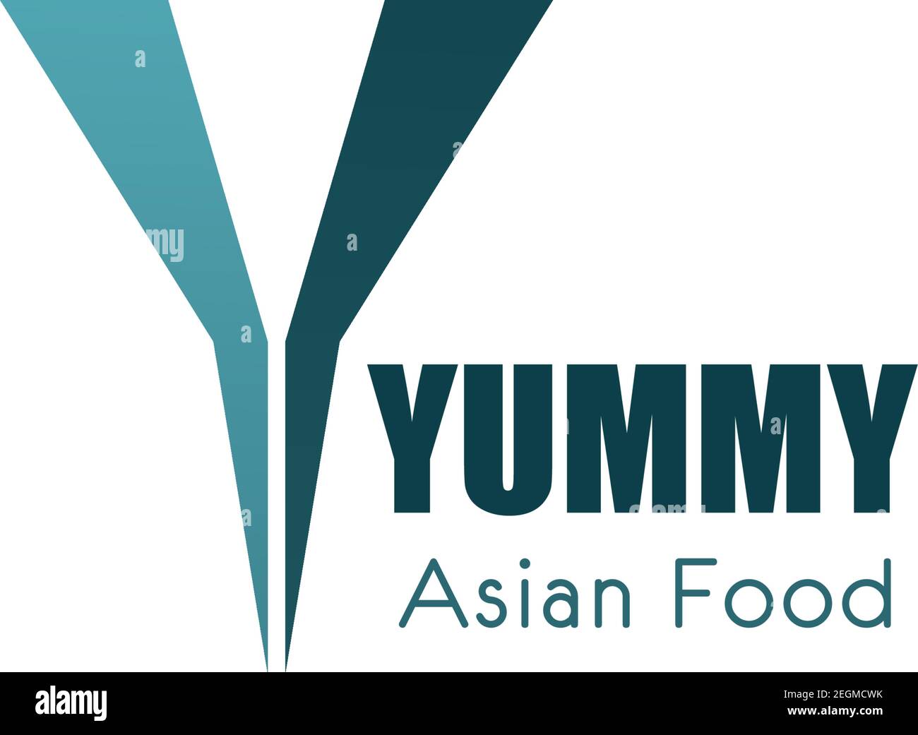 Yummy asian food vector logo. Vector design for asian food cafe ar ...