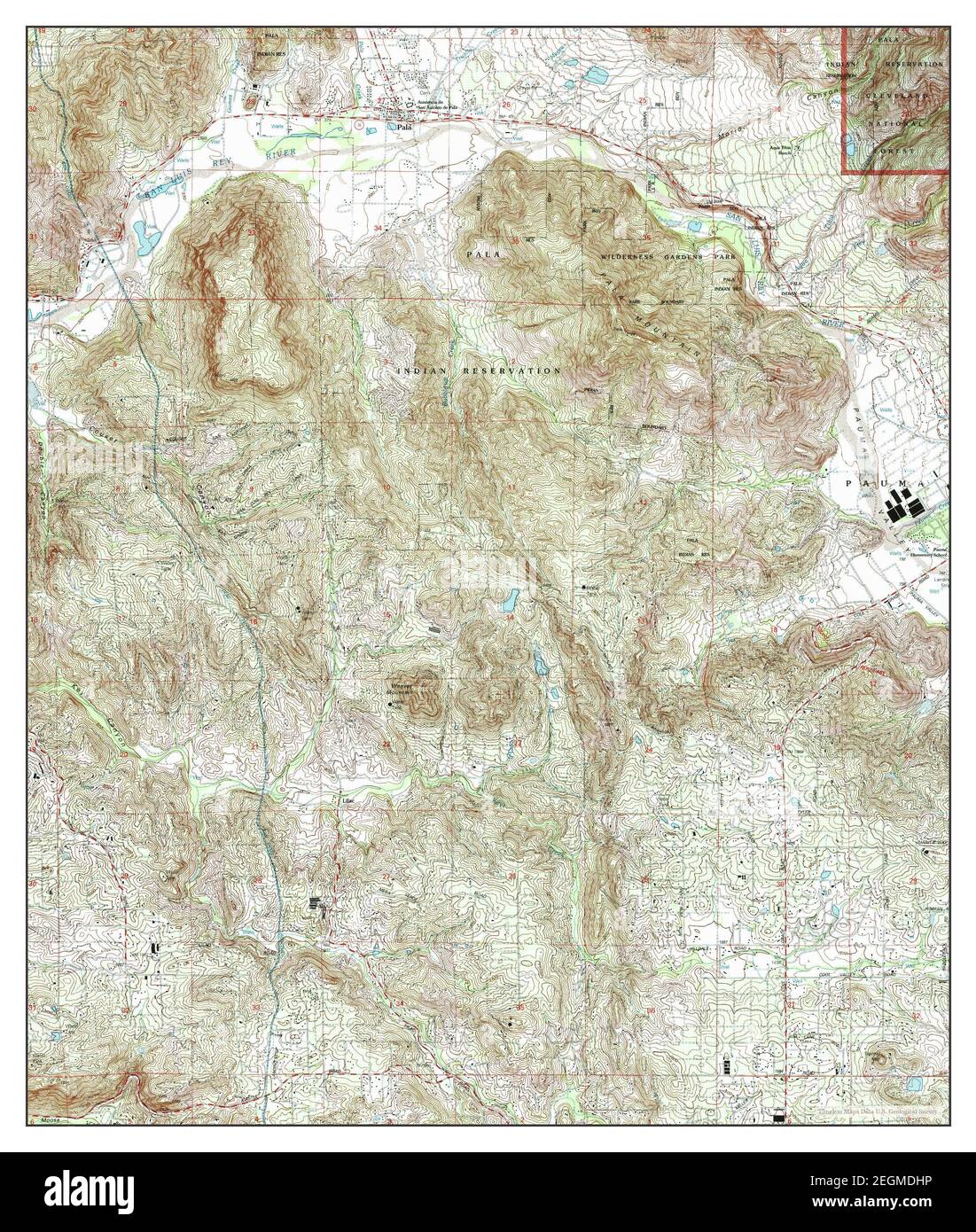Pala, California, map 1997, 1:24000, United States of America by ...