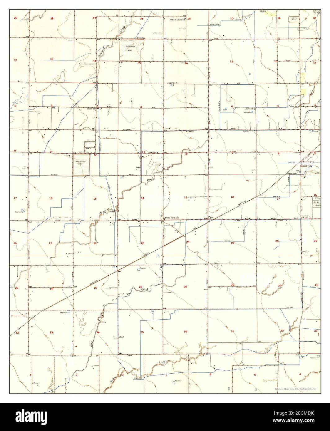 Paige, California, map 1951, 1:24000, United States of America by ...