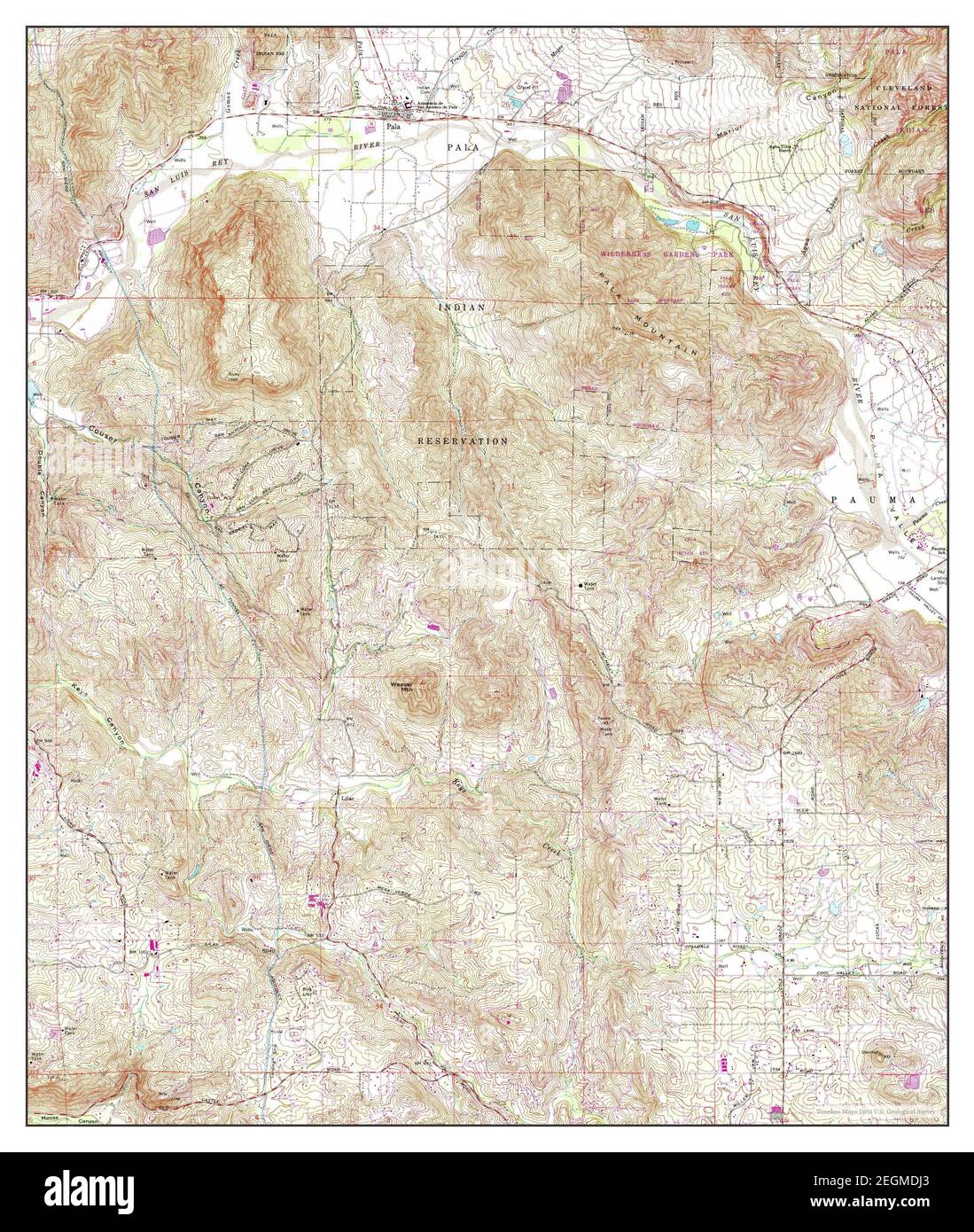 Pala, California, map 1968, 1:24000, United States of America by ...