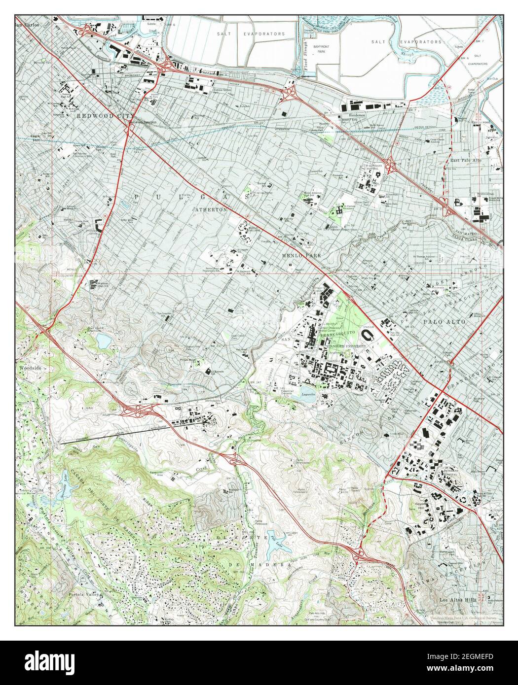 Palo alto map Cut Out Stock Images & Pictures - Alamy